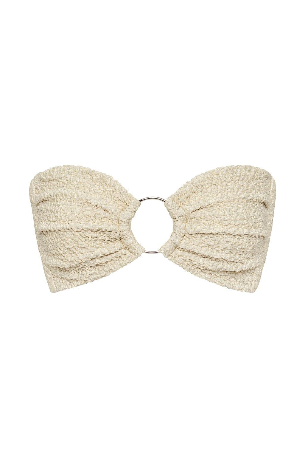 Oat Texture Tori Ties Bandeau Bikini Top