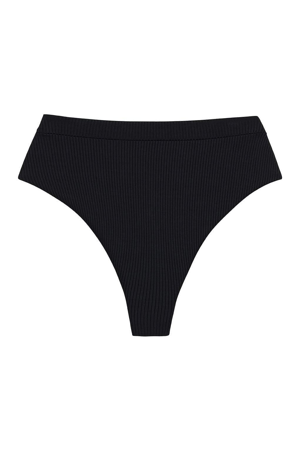 Black Rib Ac Paulina Bikini Bottom Montce Swim