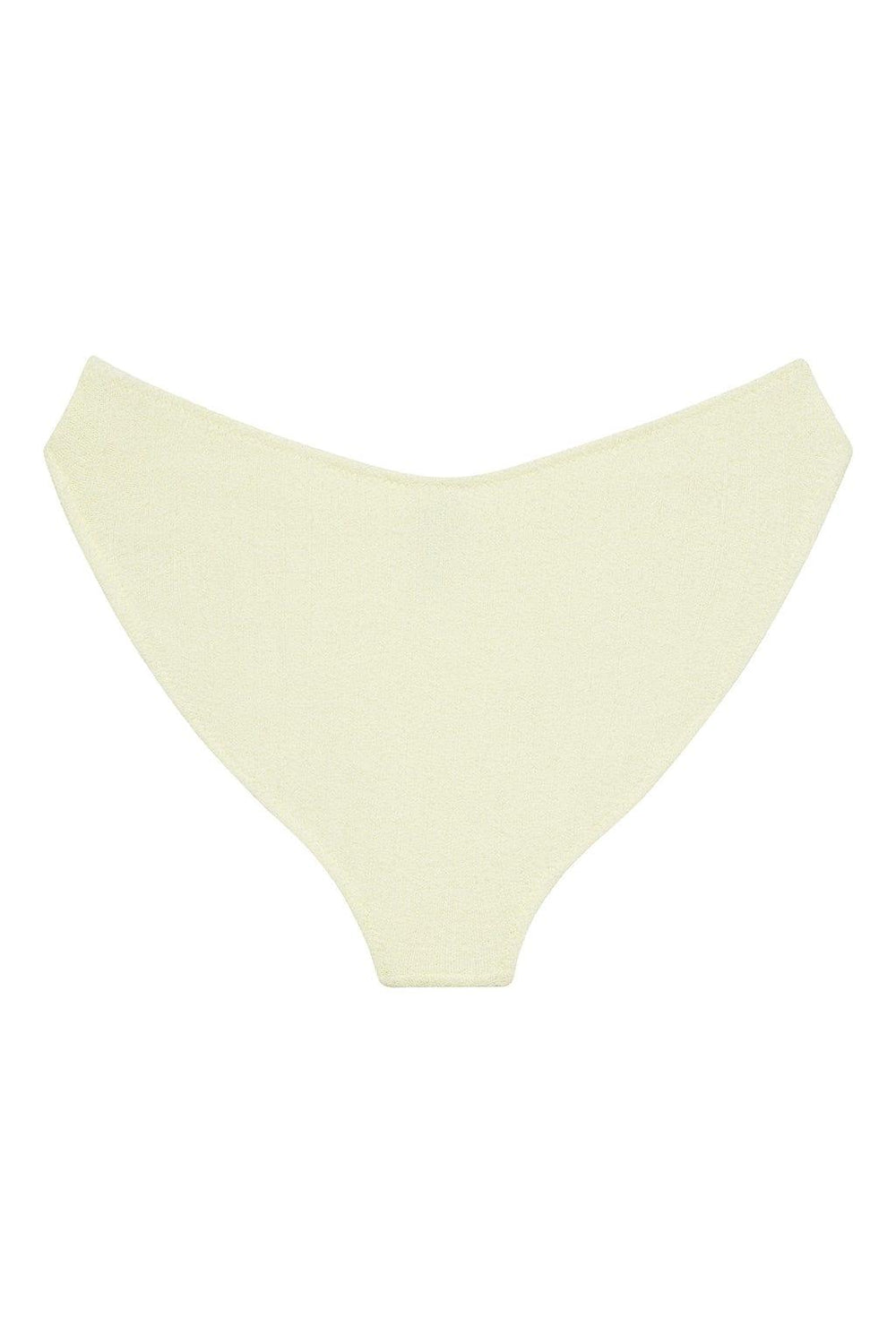 Buttercream Rib Added Coverage Lulu (Zig-Zag Stitch) Bikini Bottom