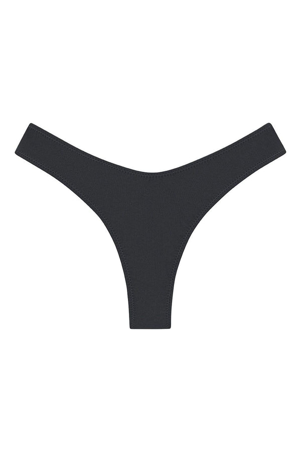 Charcoal Added Coverage Lulu (Zig-Zag Stitch) Bikini Bottom