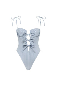 Classic Blue Stripe Trois One-Piece