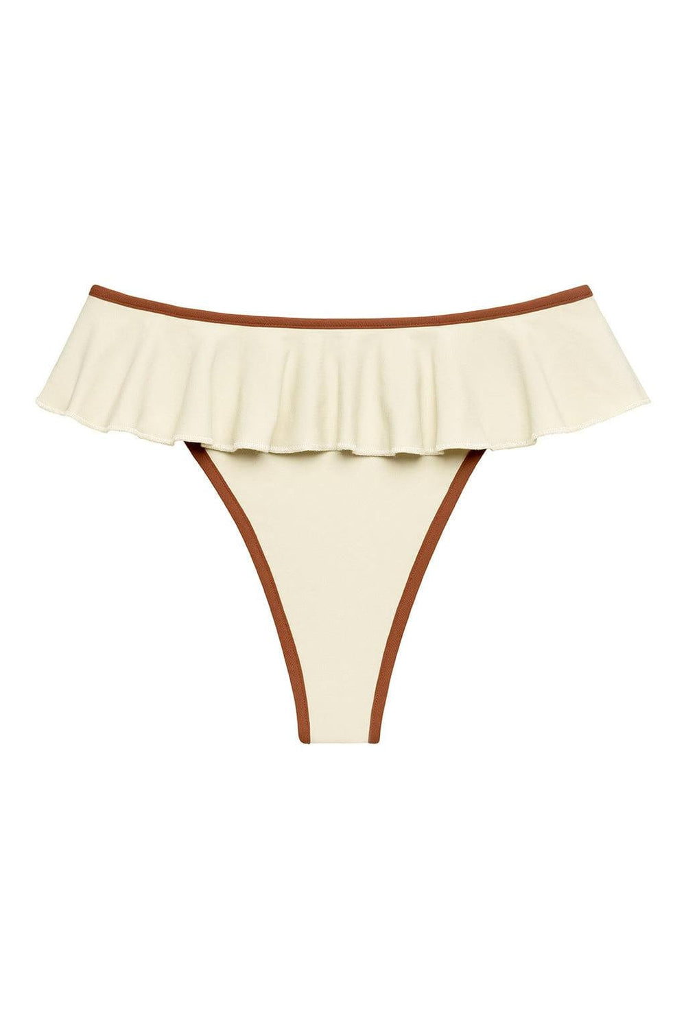 Oat Terracotta Binded Tamarindo Ruffle Bikini Bottom