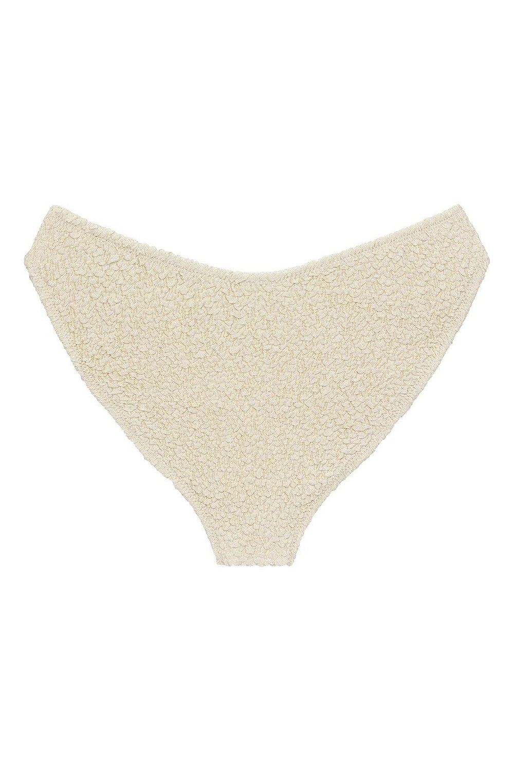 Oat Texture Added Coverage Lulu (Zig-Zag Stitch) Bikini Bottom