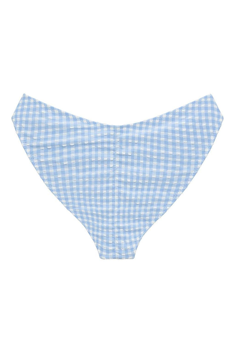 Peri Micro Gingham Added Coverage Lulu (Zig-Zag Stitch) Bikini Bottom