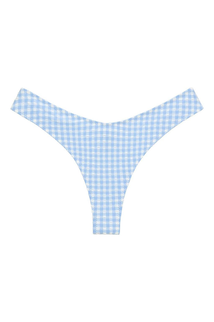 Peri Micro Gingham Added Coverage Lulu (Zig-Zag Stitch) Bikini Bottom