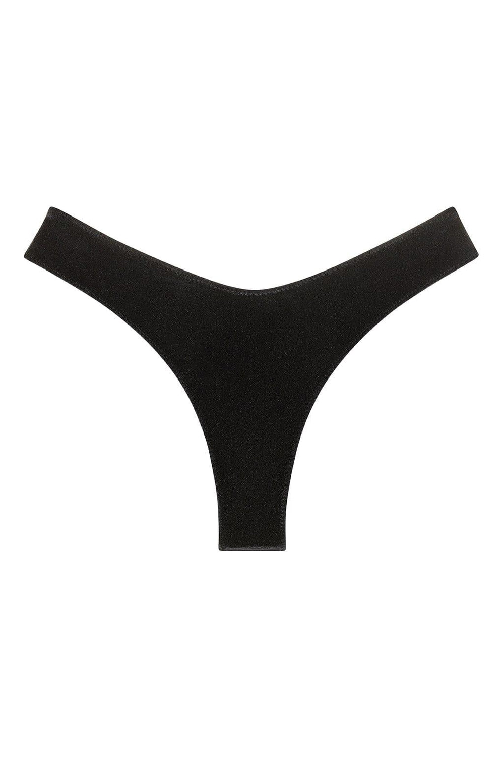 Black Velvet Added Coverage Lulu (Zig-Zag Stitch) Bikini Bottom