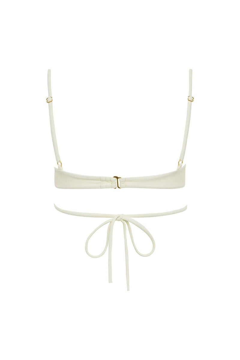 Cream Simone Bikini Top
