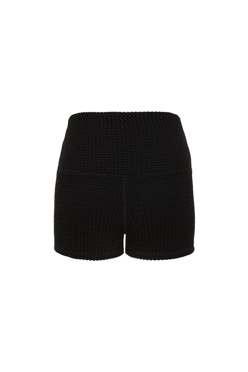 Black Crochet Micro Bike Short