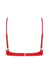 Crimson Micro Scrunch Dainty Bikini Top