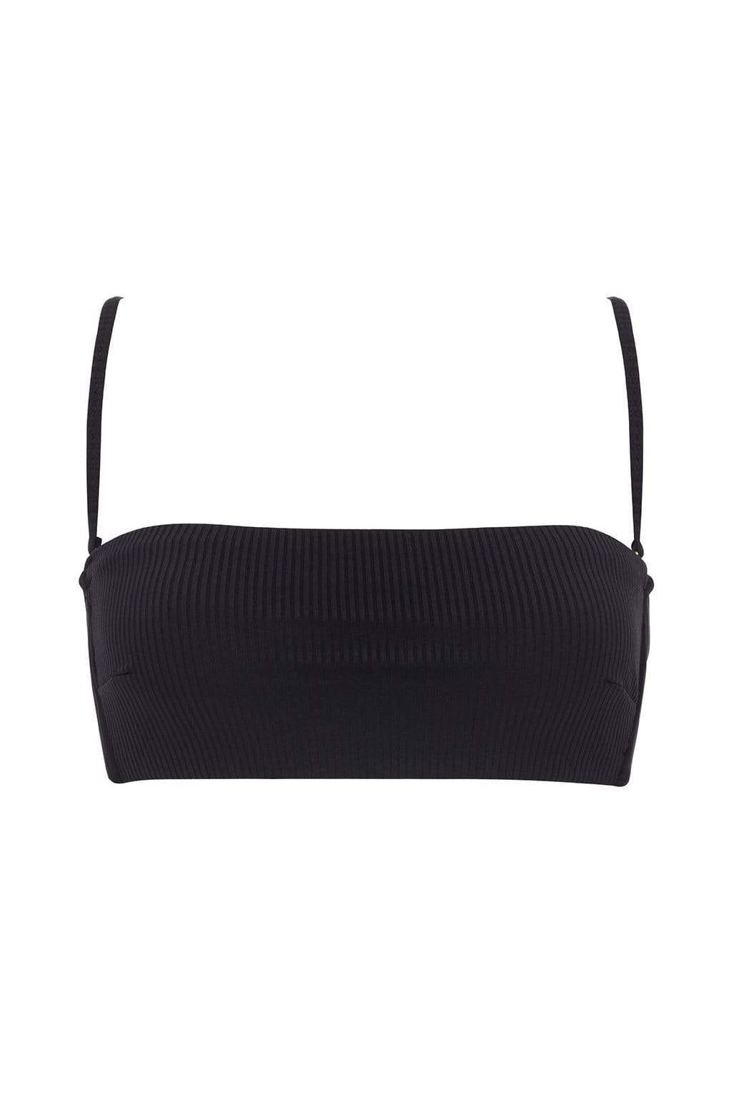 Black Rib Summer Bikini Top | Black Swimsuit | Montce Swim