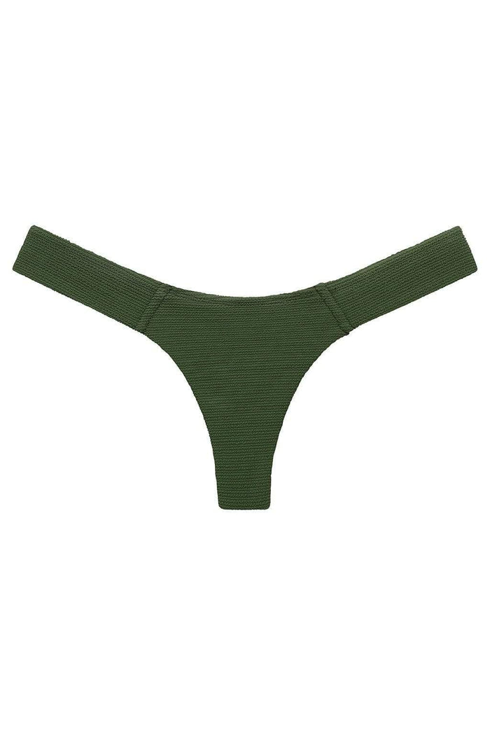 Olive Micro Scrunch AC Uno Bikini Bottom | Montce Swim