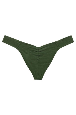 Olive Micro Scrunch AC Uno Bikini Bottom | Montce Swim