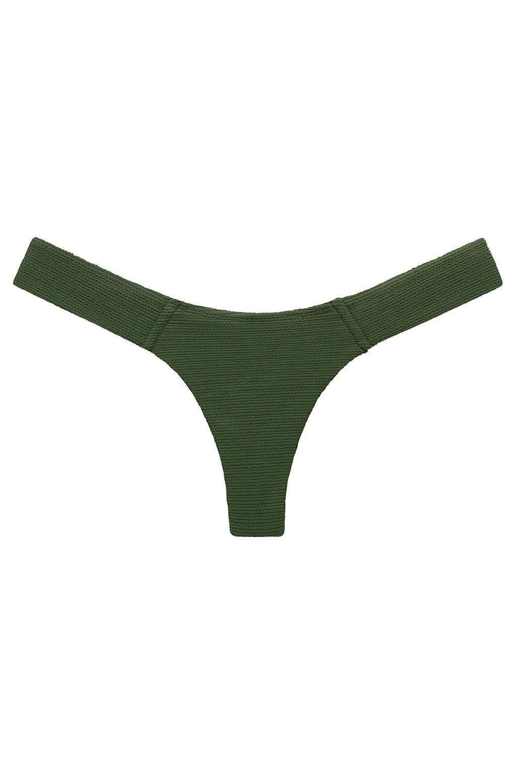 Olive Micro Scrunch Uno Bikini Bottom | Montce Swim