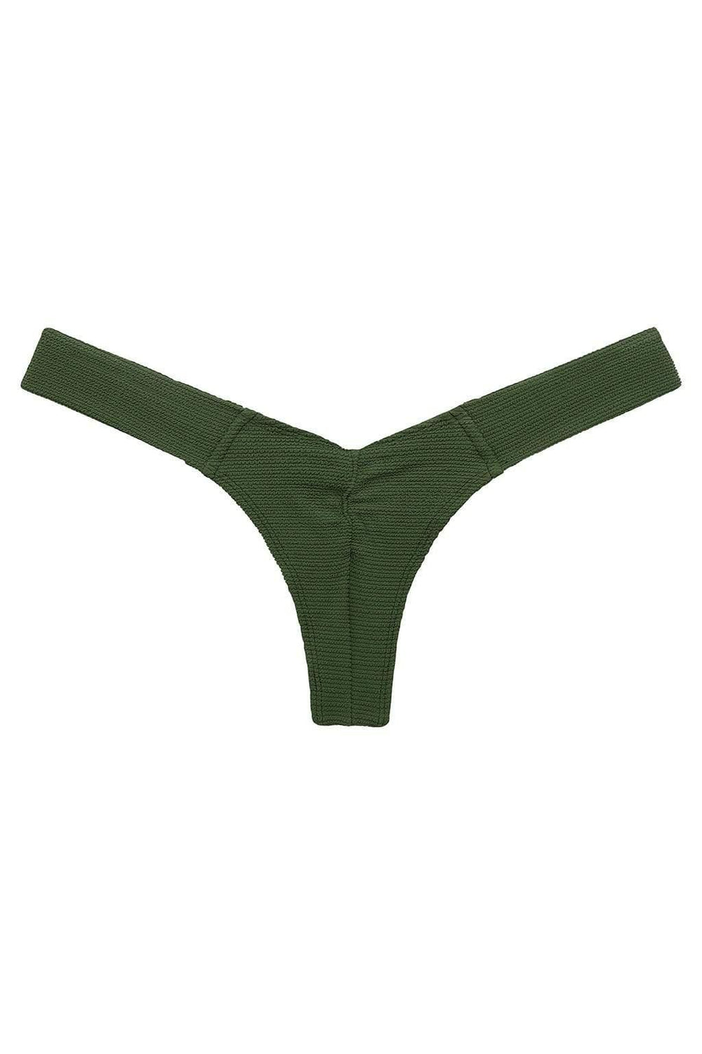 Olive Micro Scrunch Uno Bikini Bottom | Montce Swim