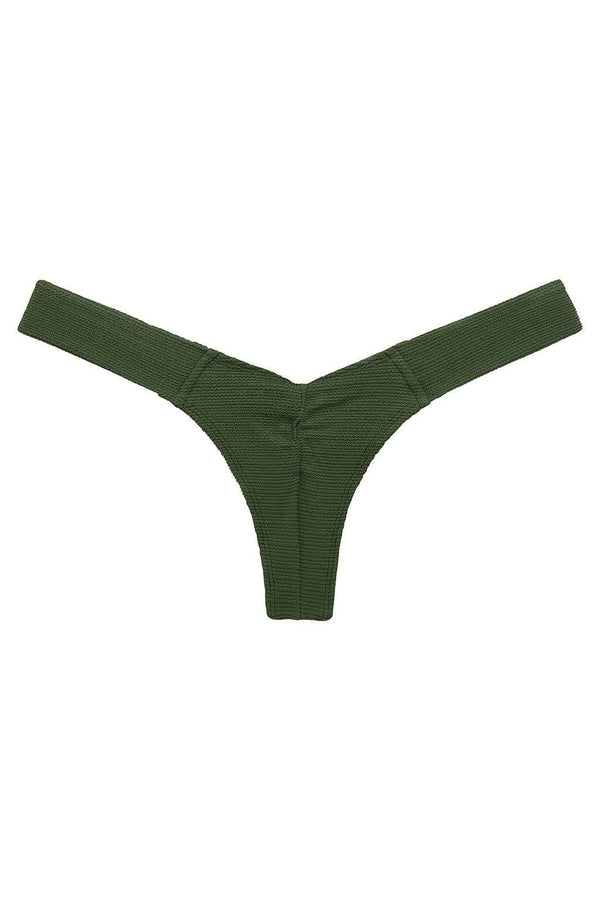 Olive Micro Scrunch Uno Bikini Bottom | Montce Swim