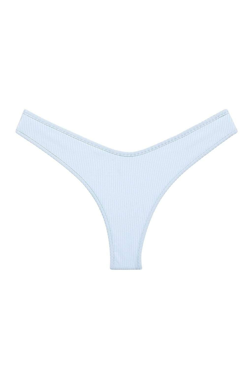Peri Rib Lulu Bikini Bottom | Blue Swimsuit | Montce Swim