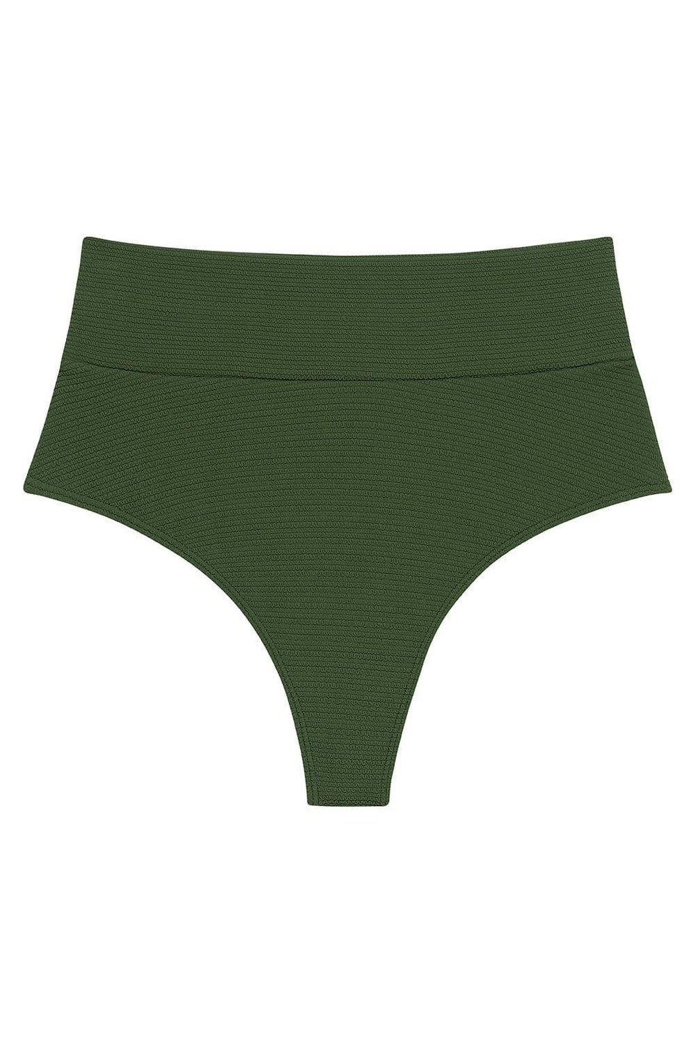 Olive Micro Scrunch AC High Rise Bikini Bottom | Montce Swim