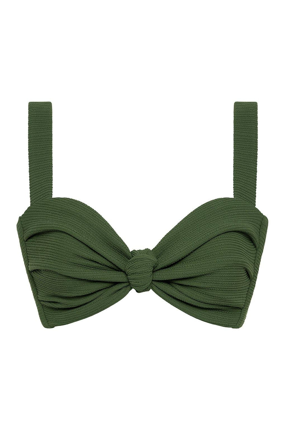 Olive Micro Scrunch Hayden Bikini Top