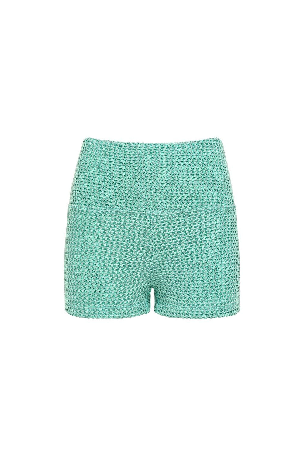 Turquoise Crochet Micro Bike Short