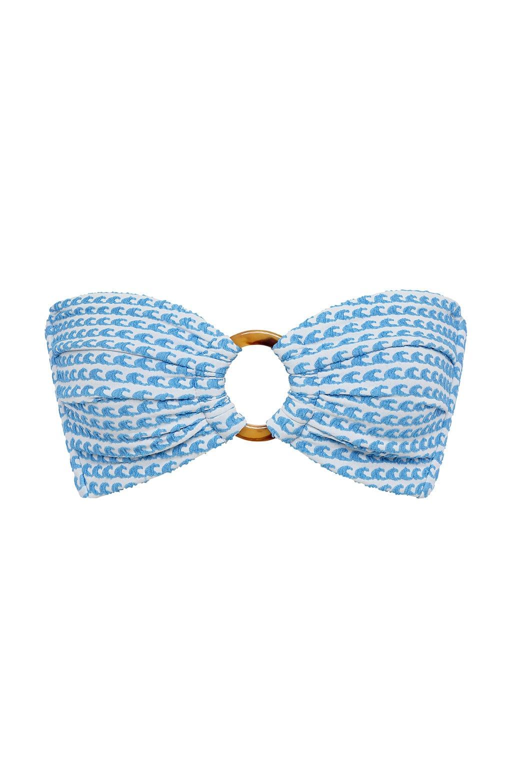 Wave Repeat Tori Ties Bandeau Bikini Top